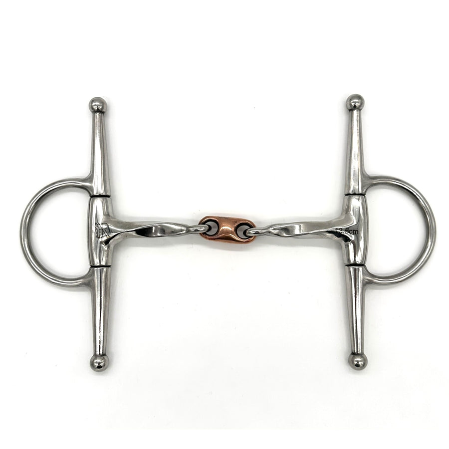 Twisted Full Cheek Bit with Copper French Link – Rider Basics MX