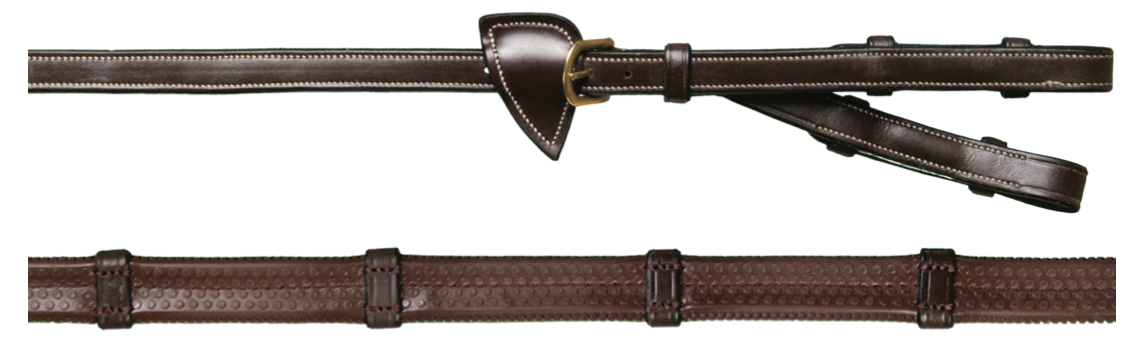 1/2 Converter Rubber Reins With 7 Leather Loops – Rider Basics MX